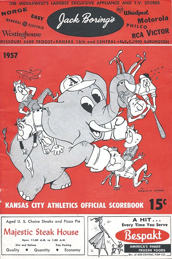 MLB Program: Kansas City Athletics (1957) | SportsPaper.info