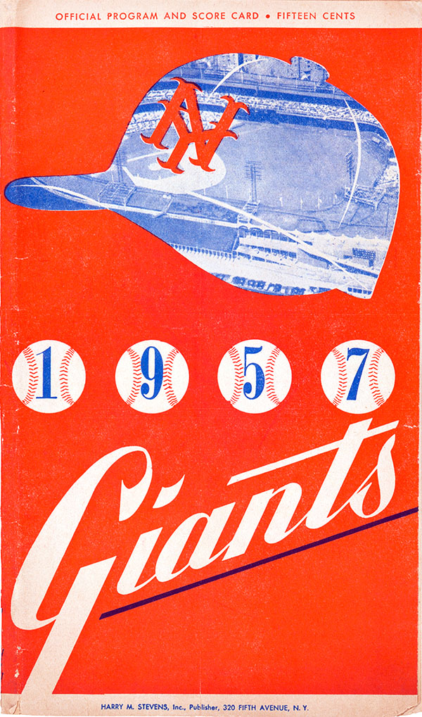 MLB Program: New York Giants (1957) | SportsPaper.info