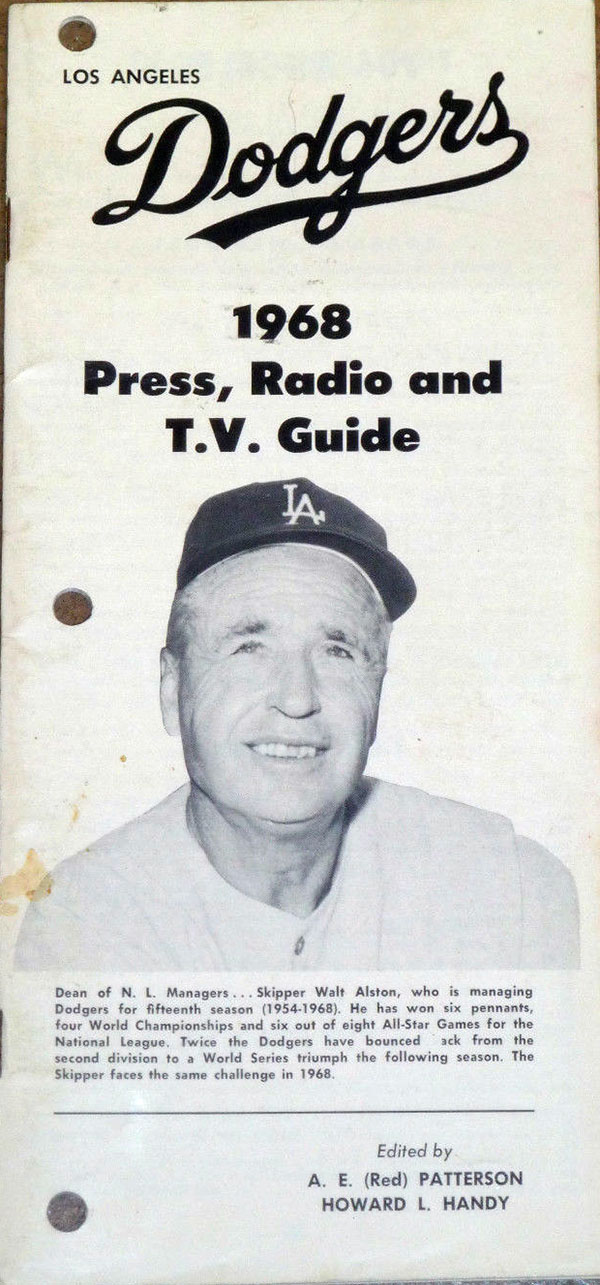 MLB Media Guide: Los Angeles Dodgers (1968) | SportsPaper.info
