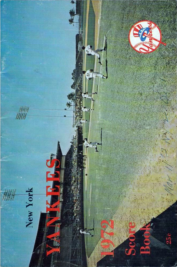 MLB Spring Training Program: New York Yankees (1972) | SportsPaper.info