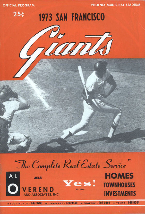 MLB Spring Training Program: San Francisco Giants (1973) | SportsPaper.info