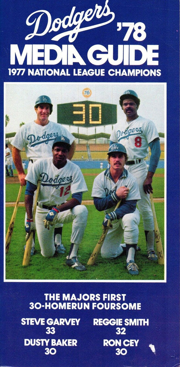 MLB Media Guide: Los Angeles Dodgers (1978) | SportsPaper.info