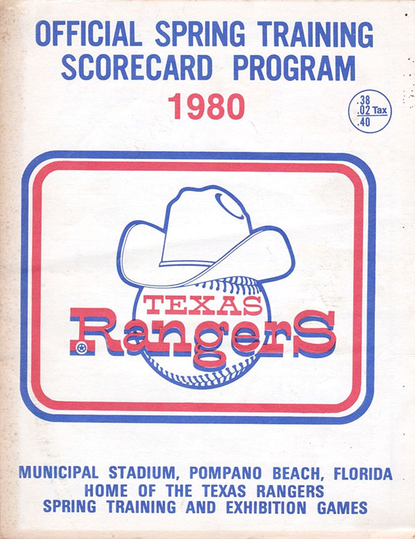 MLB Spring Training Program: Texas Rangers (1980) | SportsPaper.info
