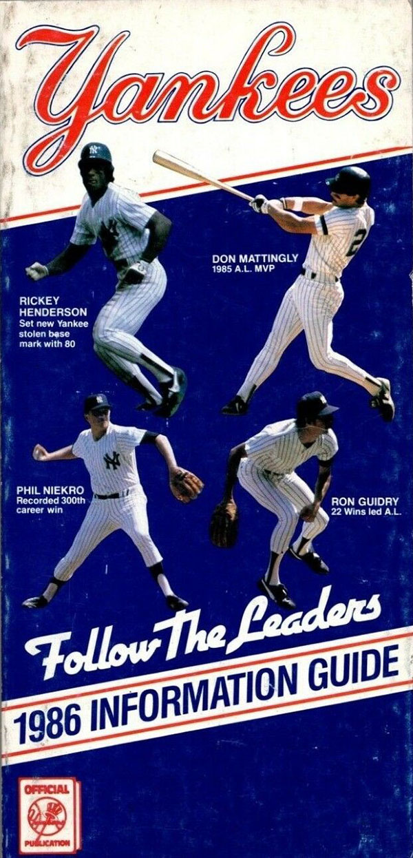 MLB Media Guide: New York Yankees (1986) | SportsPaper.info