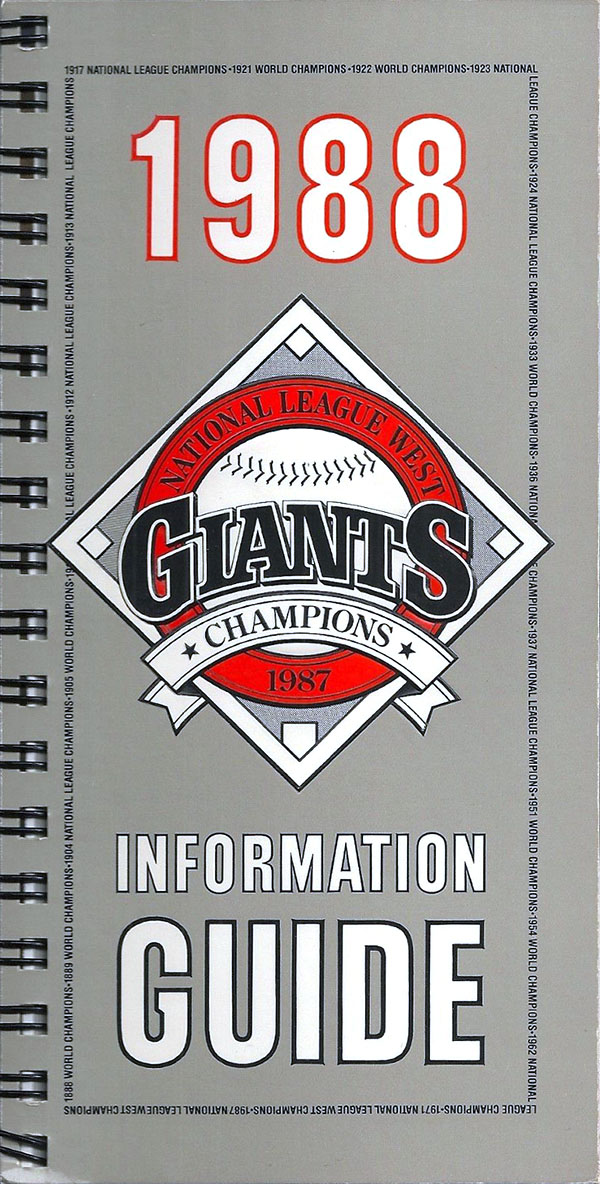 MLB Media Guide: San Francisco Giants (1988) | SportsPaper.info