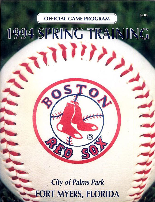 MLB Spring Training Program: Boston Red Sox (1994) | SportsPaper.info