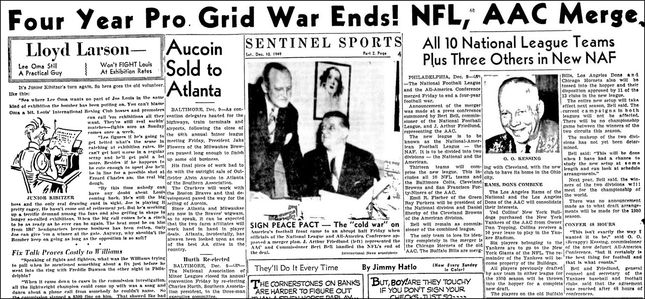 A Brief History of the National–American Football League (1949-50 ...