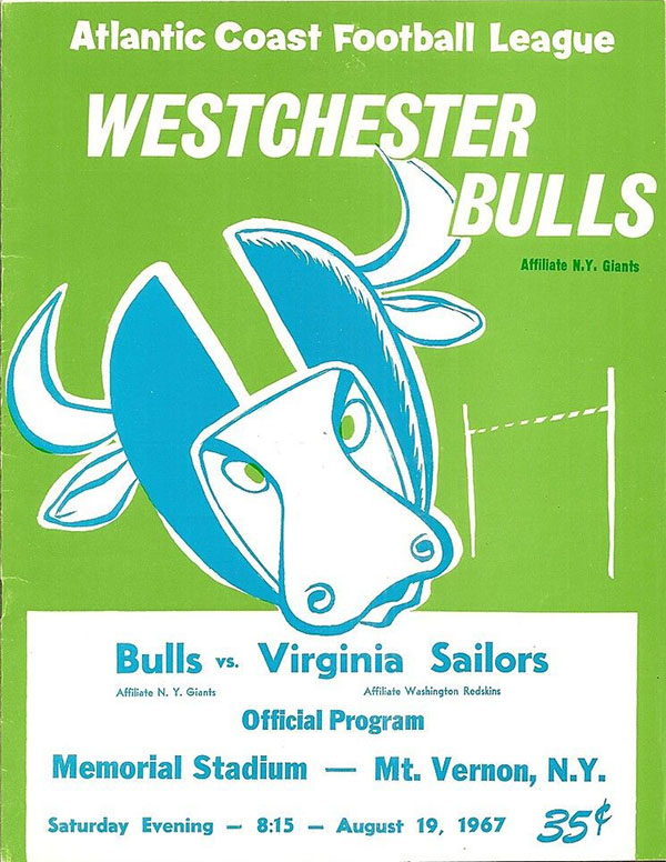 ACFL Game Program: Westchester Bulls vs. Virginia Sailors (August 19 ...