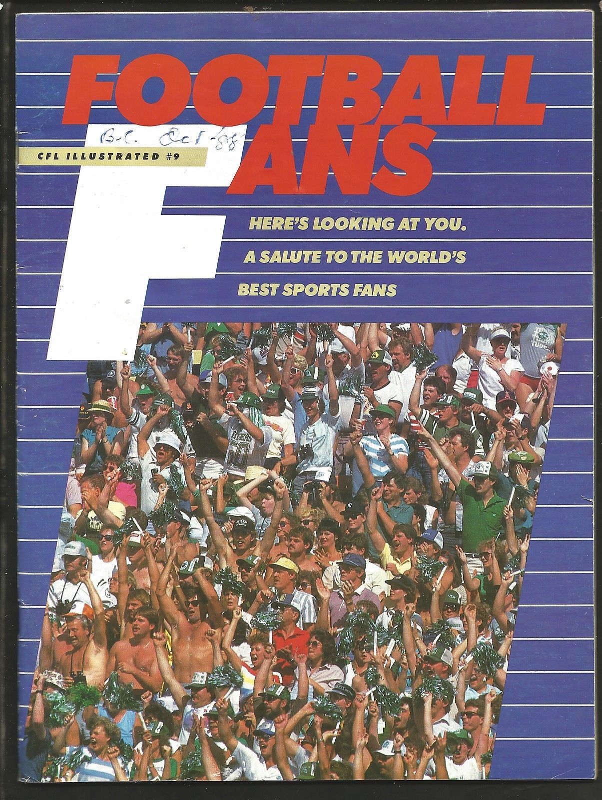 CFL Program: 1988 CFL Illustrated (Football Fans) | SportsPaper.info