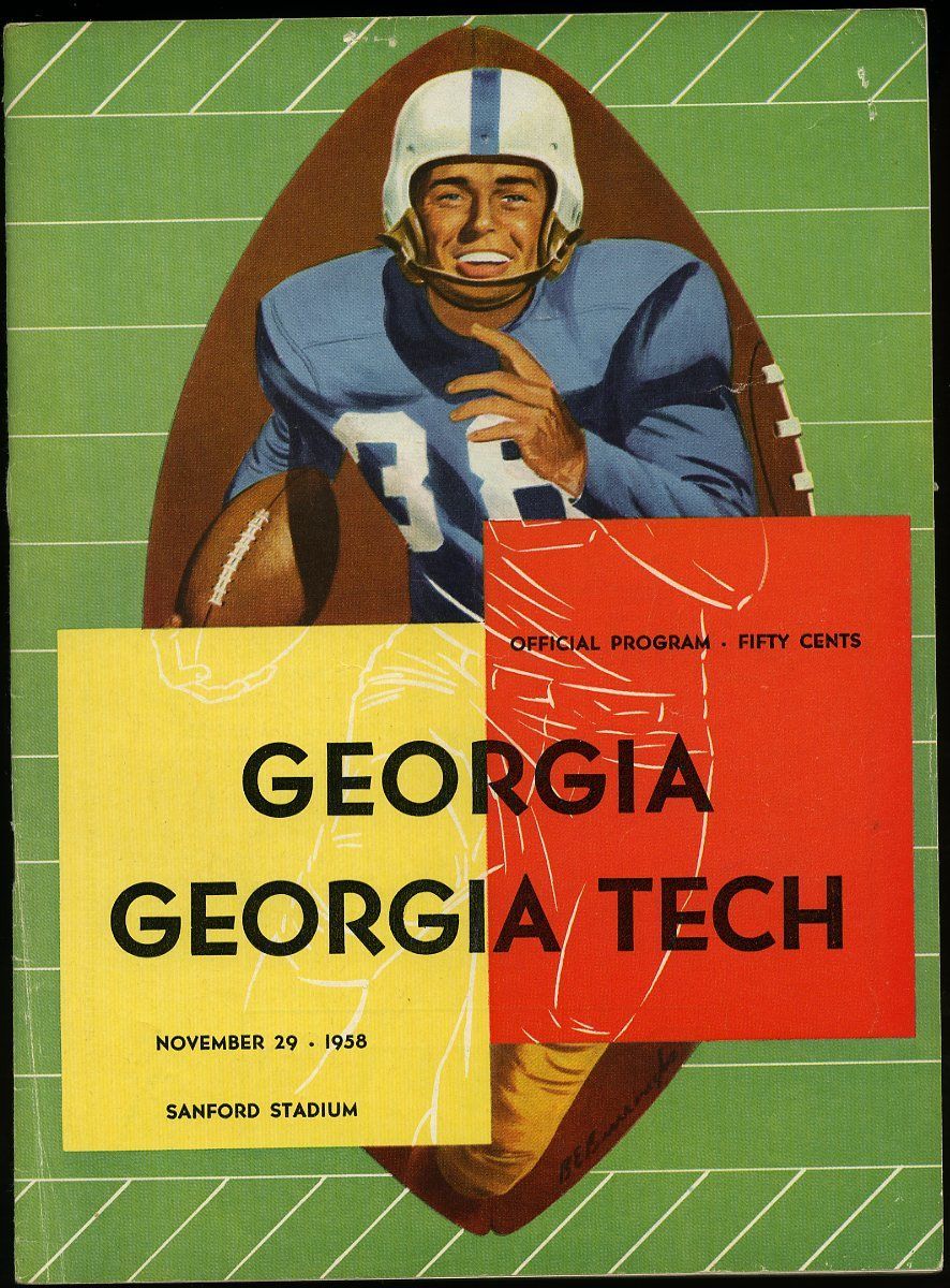 College Football Program: Georgia Bulldogs vs. Georgia Tech Yellow ...