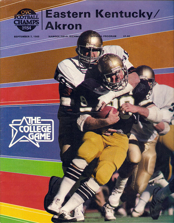 College Football Program: Eastern Kentucky Colonels vs. Akron Zips ...