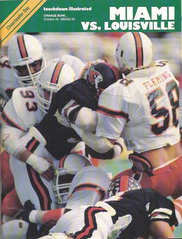 College Football Program: Miami Hurricanes vs. Louisville Cardinals ...