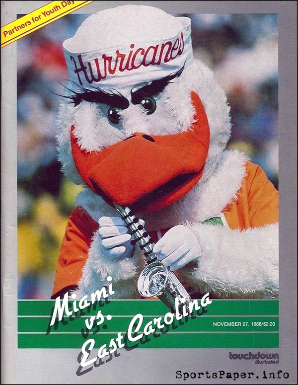 College Football Program: Miami Hurricanes vs. East Carolina Pirates ...