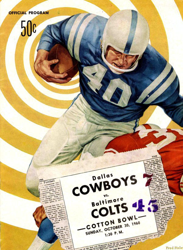 NFL Program: Dallas Cowboys vs. Baltimore Colts (October 30, 1960 ...