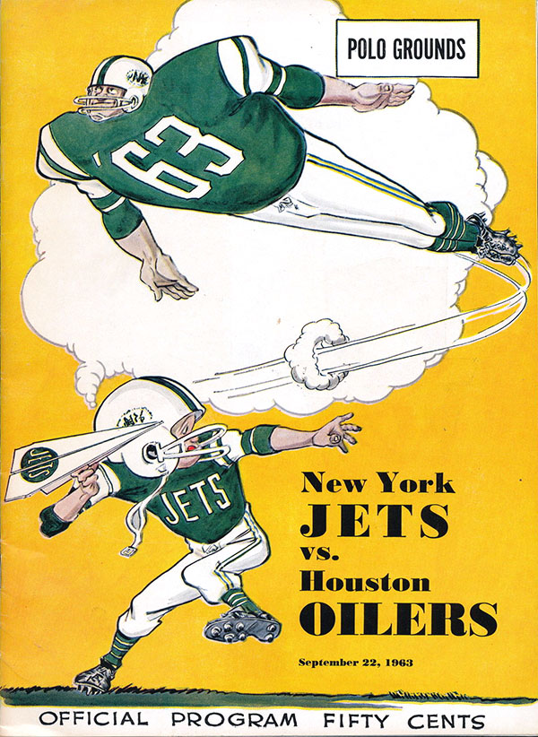 AFL Program: New York Jets vs. Houston Oilers (September 22, 1963 ...