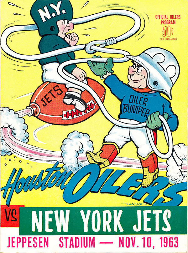 AFL Program: Houston Oilers vs. New York Jets (November 10, 1963 ...