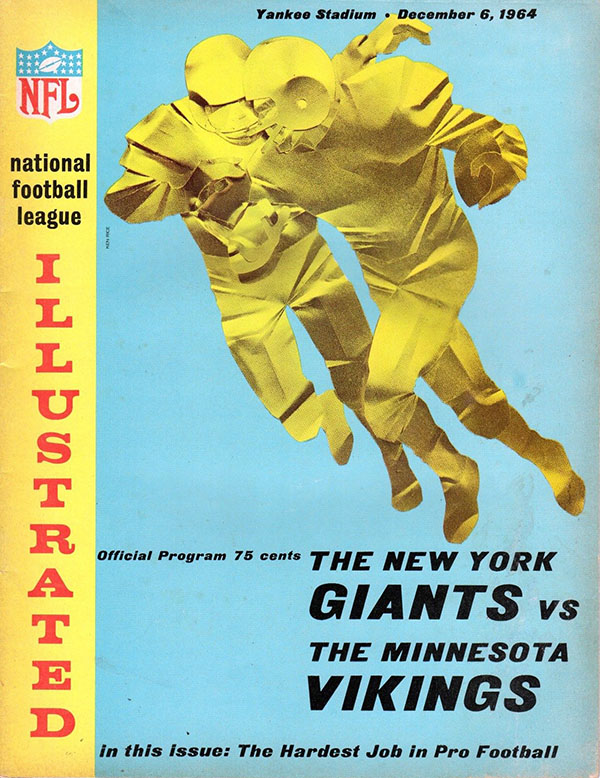 NFL Program: New York Giants vs. Minnesota Vikings (December 6, 1964 ...