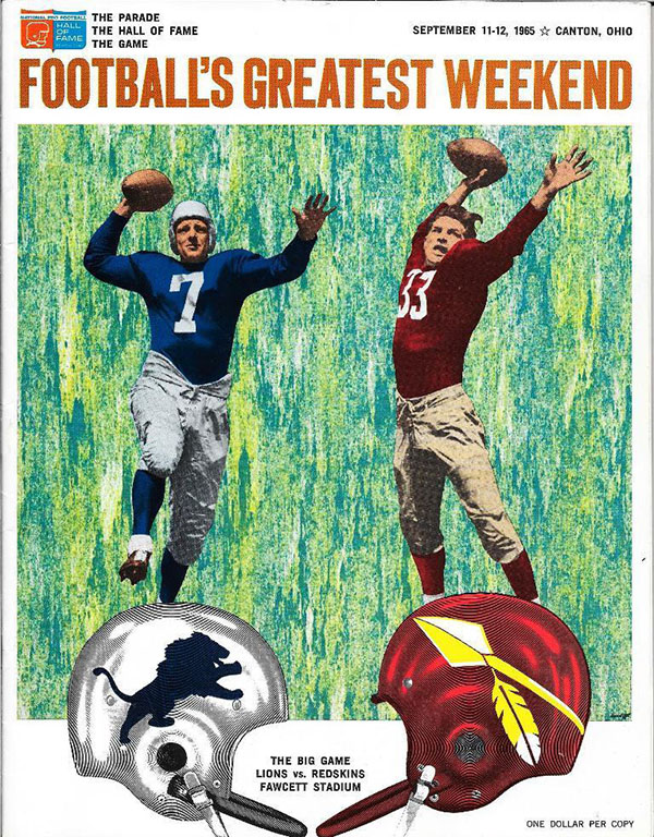 NFL Program: Washington Redskins vs. Detroit Lions (September 12, 1965 ...