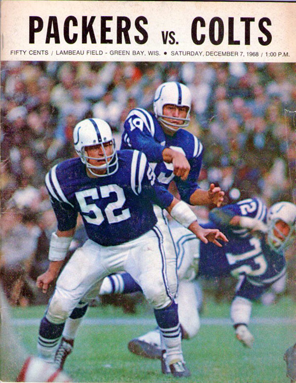 NFL Program: Green Bay Packers vs. Baltimore Colts (December 7, 1968 ...