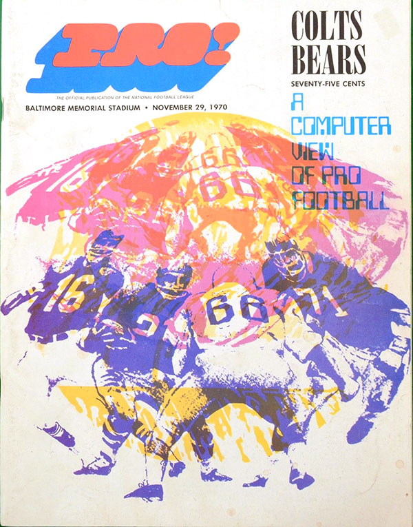 NFL Program: Baltimore Colts vs. Chicago Bears (November 29, 1970 ...