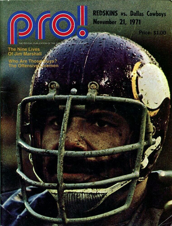 NFL Program: Washington Redskins vs. Dallas Cowboys (November 21, 1971 ...