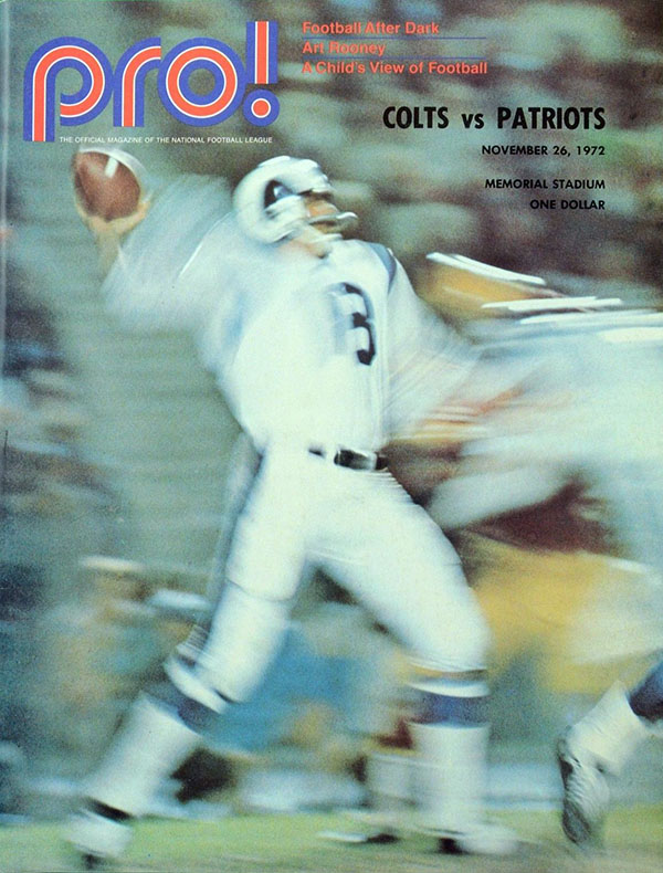 NFL Program: Baltimore Colts vs. New England Patriots (November 26 ...