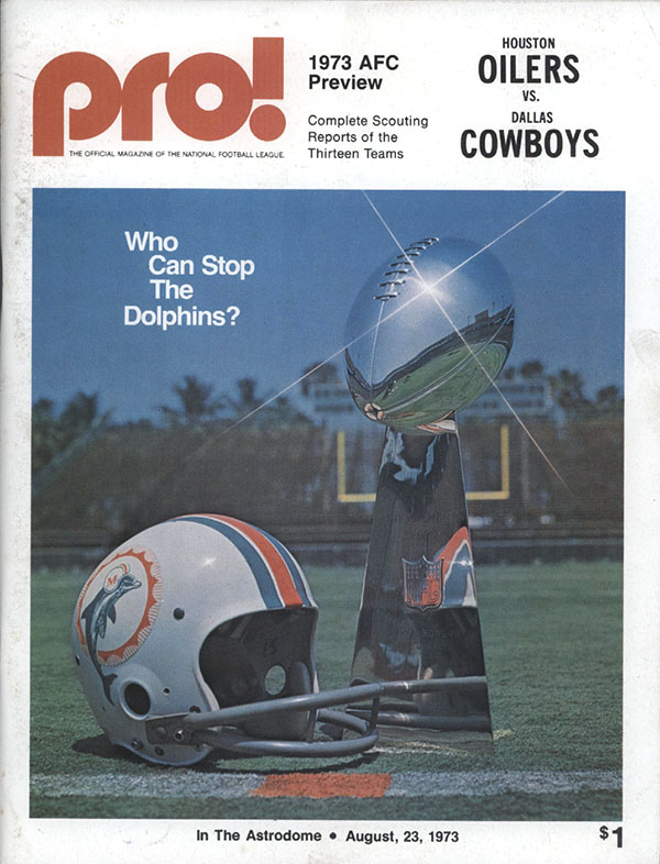 NFL Program: Houston Oilers vs. Dallas Cowboys (August 23, 1973 ...