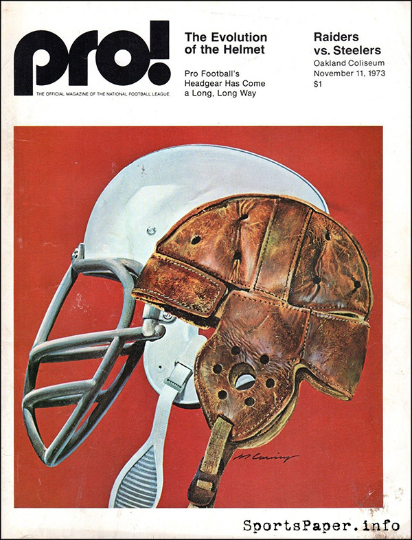 NFL Program: Oakland Raiders vs. Pittsburgh Steelers (November 11, 1973 ...