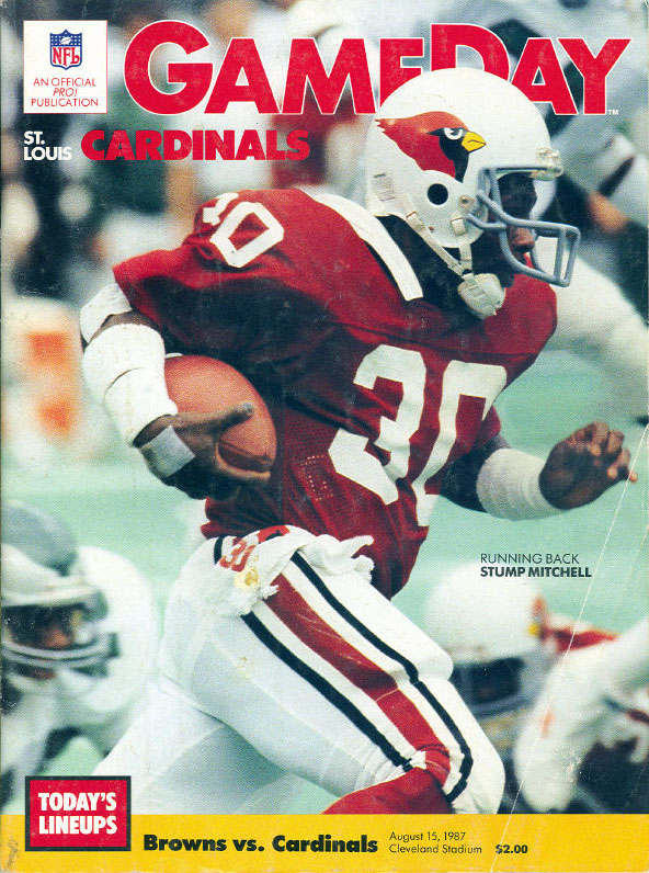 NFL Program: Cleveland Browns vs. St. Louis Cardinals (August 15, 1987 ...