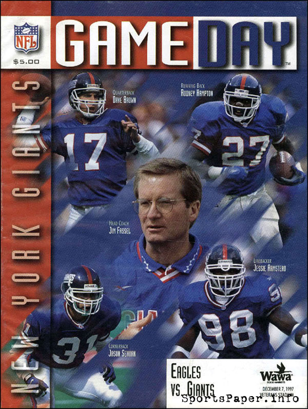 NFL Program: Philadelphia Eagles vs. New York Giants (December 7, 1997 ...