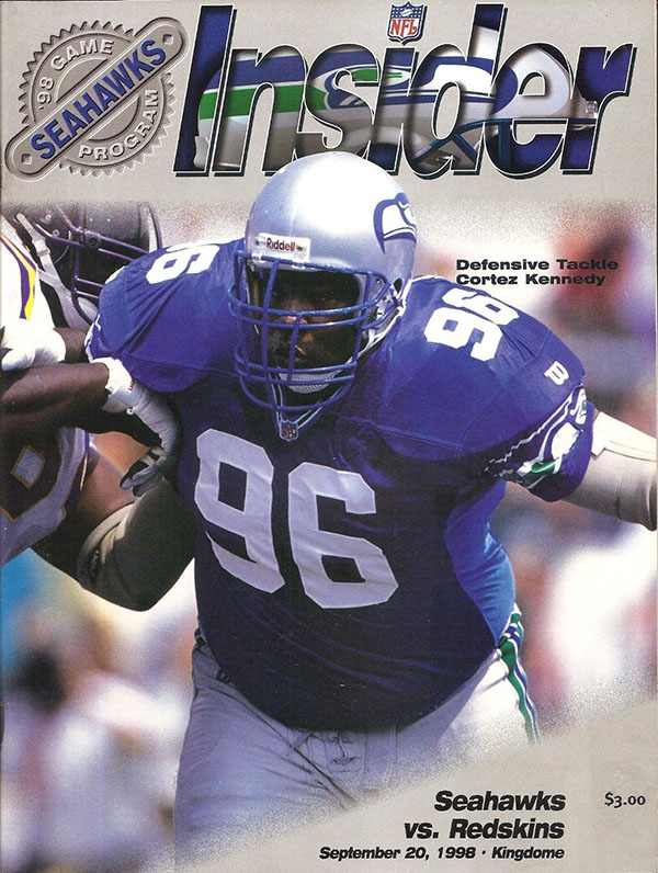 NFL Program: Seattle Seahawks vs. Washington Redskins (September 20 ...