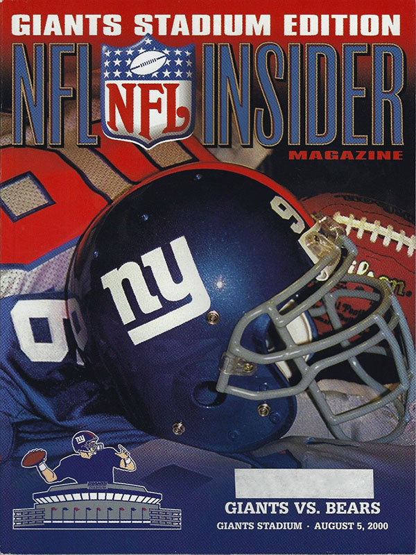 NFL Program: New York Giants vs. Chicago Bears (August 5, 2000 ...