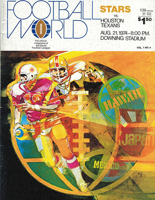 WFL Program: New York Stars vs. Houston Texans (August 21, 1974 ...